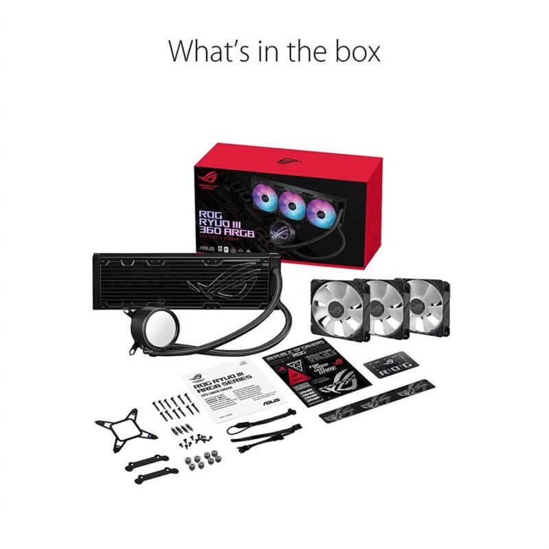 ASUS ROG Ryuo III 360 ARGB AIO Liquid Cooler - Anime Matrix Display ...